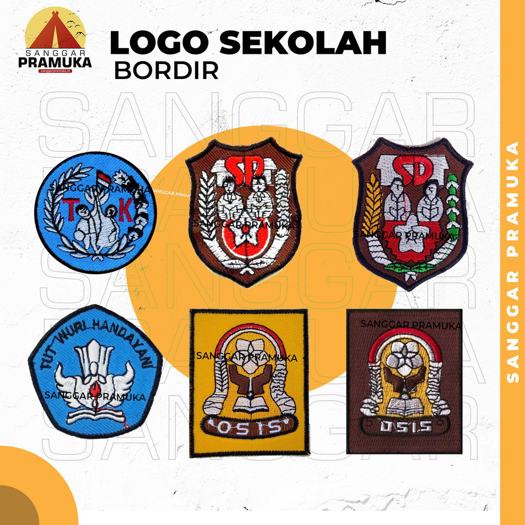 Jual Logo Sekolah / Logo bordir TK / logo bordir SD/ Log Bordir Osis ...
