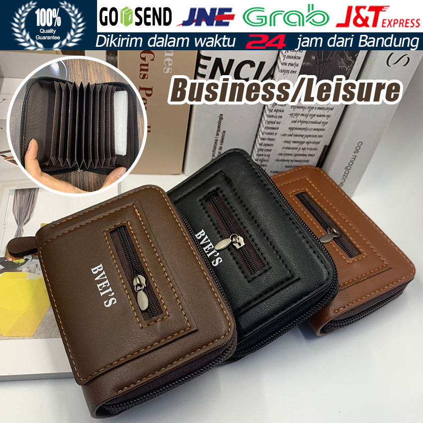 Jual Dompet Pria Model Lipat Bahan Kulit PU Dompet Kartu Card Holder ...