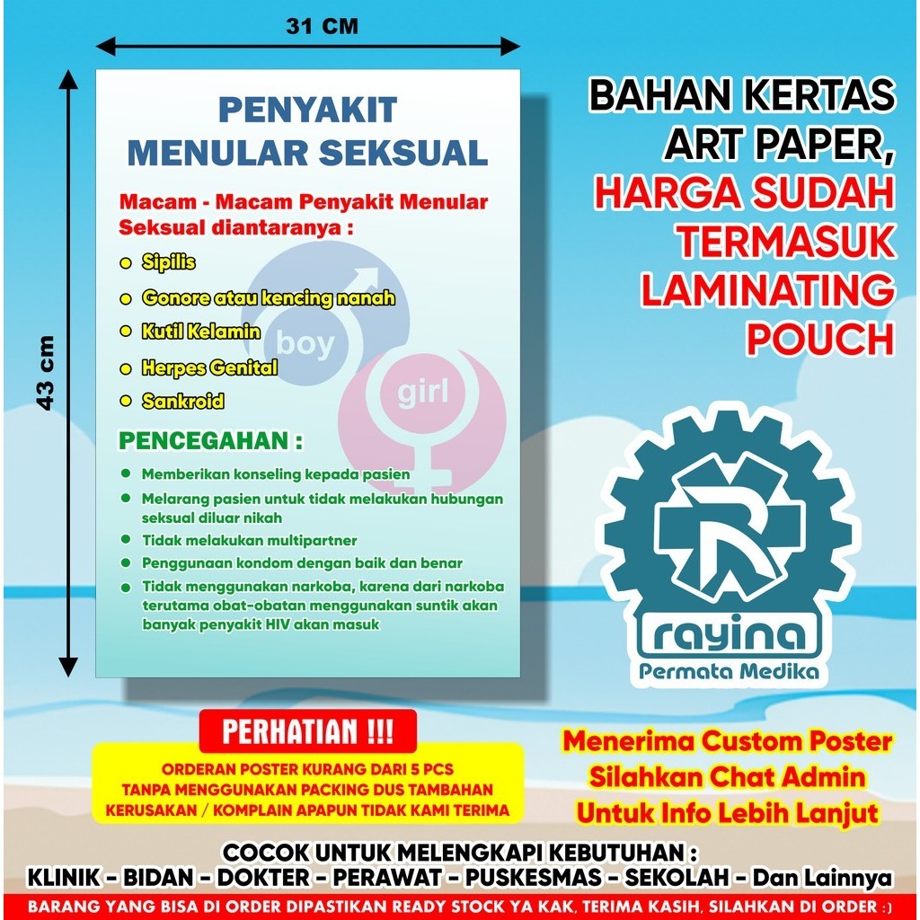 Jual Poster Penyakit Menular Seksual | Shopee Indonesia
