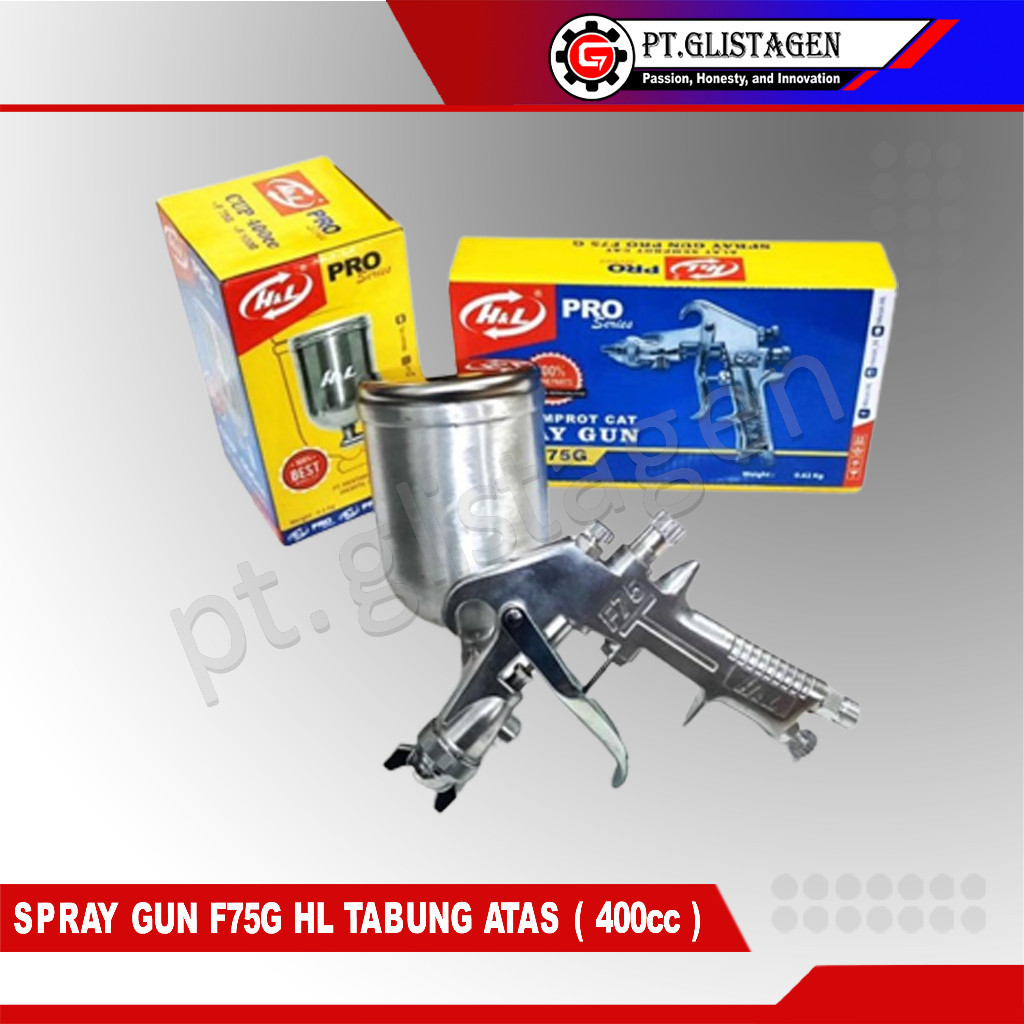 Jual VT64ES HL F75G Mesin Spray Gun Spraygun H&L F75G F75 ( Tabung Atas ) 400cc | Shopee Indonesia