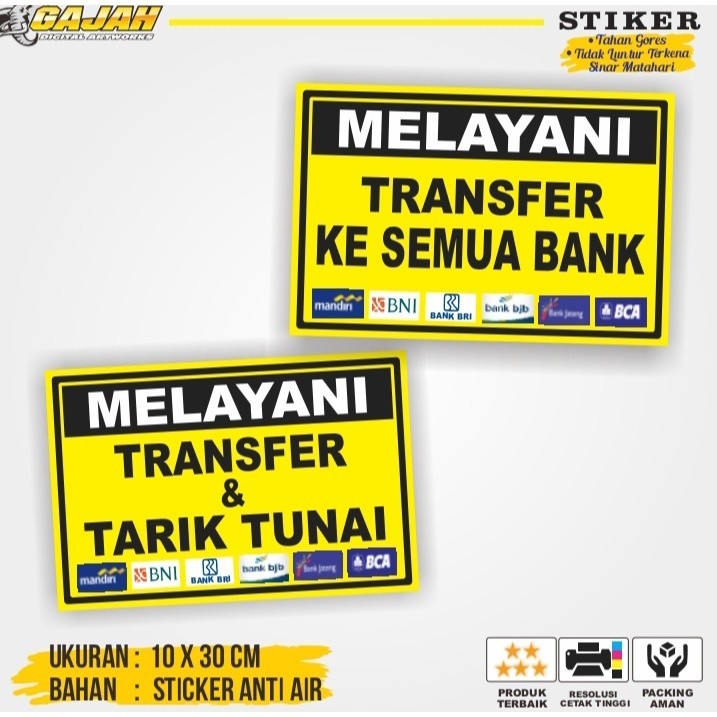 Jual Sticker Tarik Tunai / Sticker Transfer / Sticker Tarik Tunai Dan ...