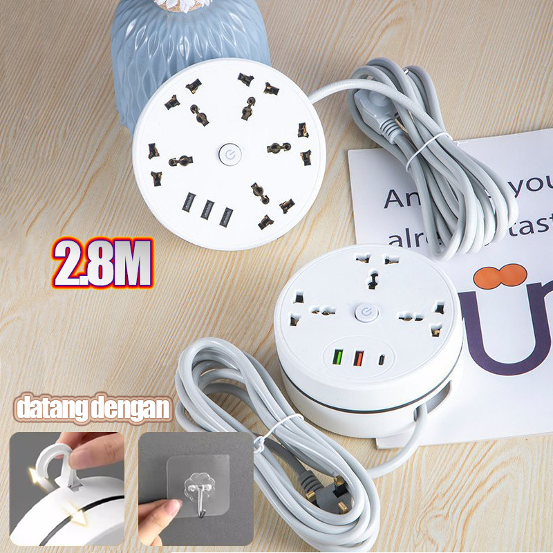 Jual Colokan Listrik USB Smart Power Strip Steker Listrik USB Soket ...