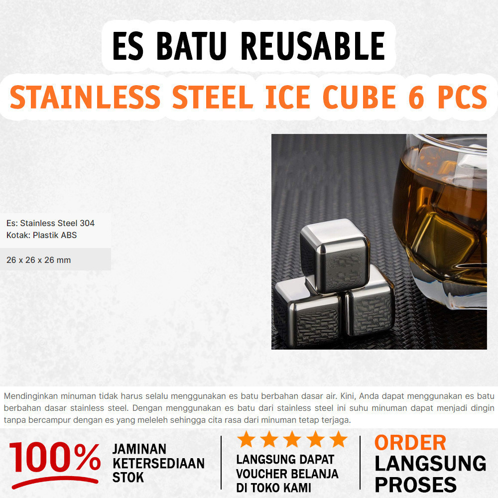 Jual Es Batu Stainless Dapat Digunakan Kembali Tanpa Mengubah Rasa ...