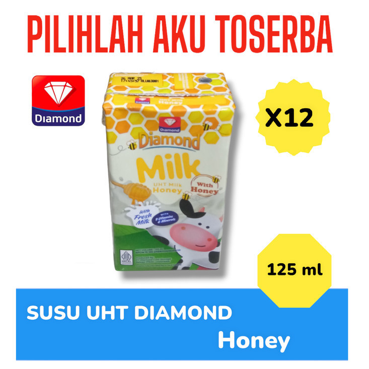 Jual Susu DIAMOND UHT Honey MINI 125 ml - ( HARGA 12 pcs ) | Shopee Indonesia