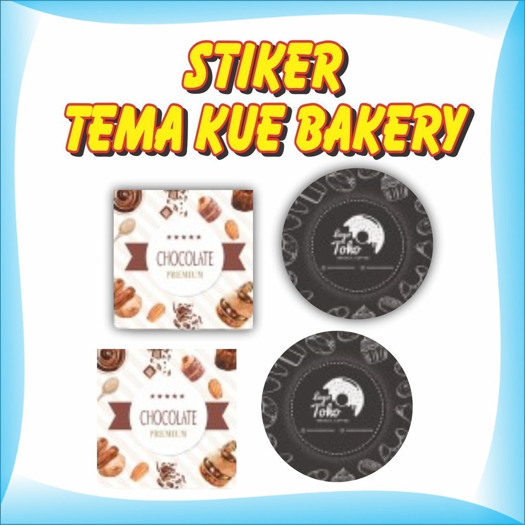 Jual Cetak Stiker Label BAKERY Toples Jar Kue Kering Hampers Kado Label ...