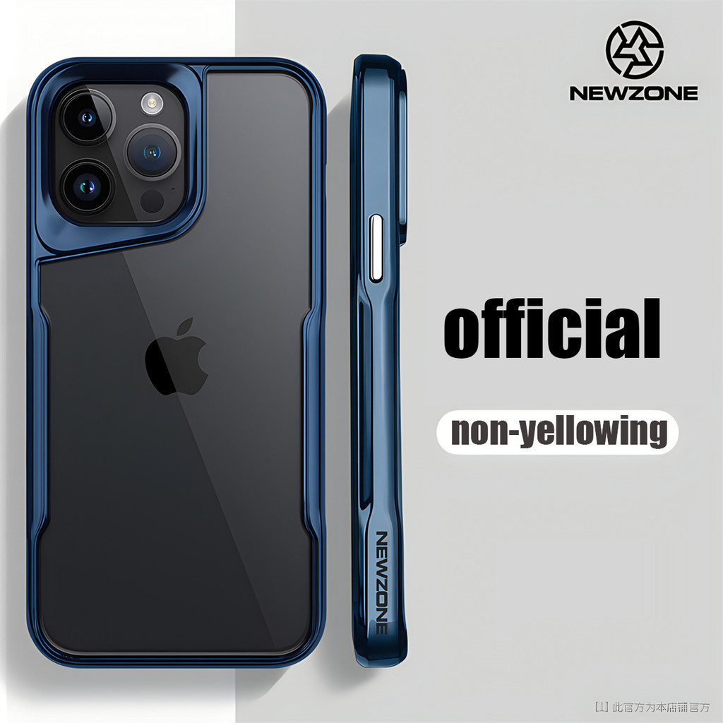 Jual Casing Luxury Plating Metal Lens Clear Armor Phone Case for iPhone ...
