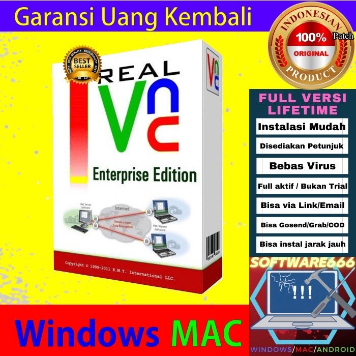 Jual Software Remote Akses: VNC Connect Enterprise 6.7 [WIN] - SOFTWARE - APLIKASI - PC | Shopee ...