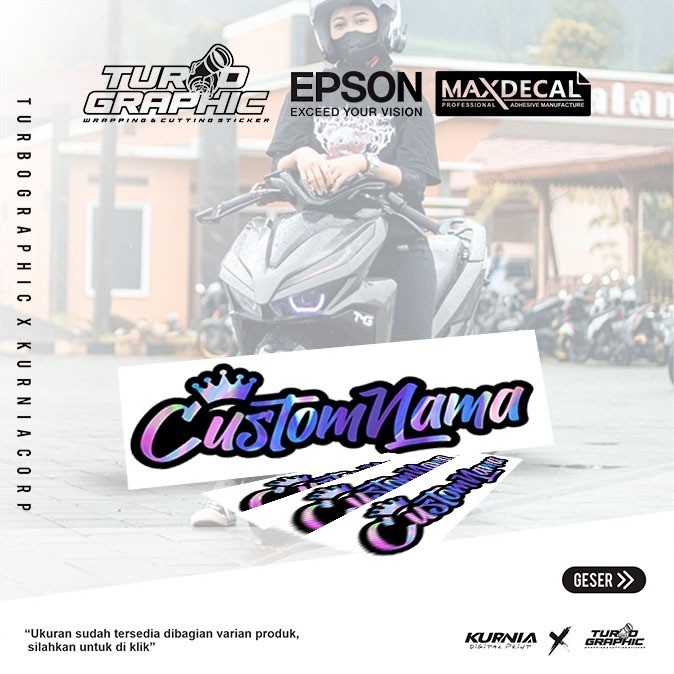 Jual Sticker Nama Custom Tulisan Custom Warna ( Tulis Di Catatan ...
