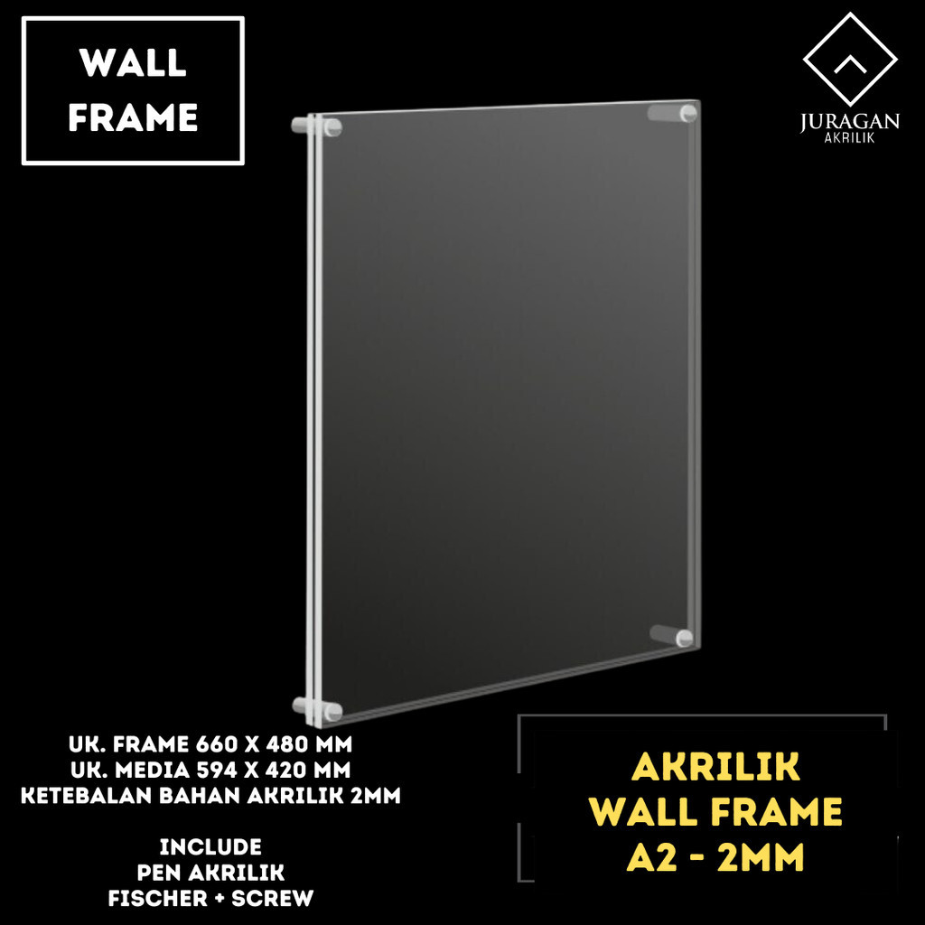 Jual Akrilik Wall Frame A2 2mm | Shopee Indonesia