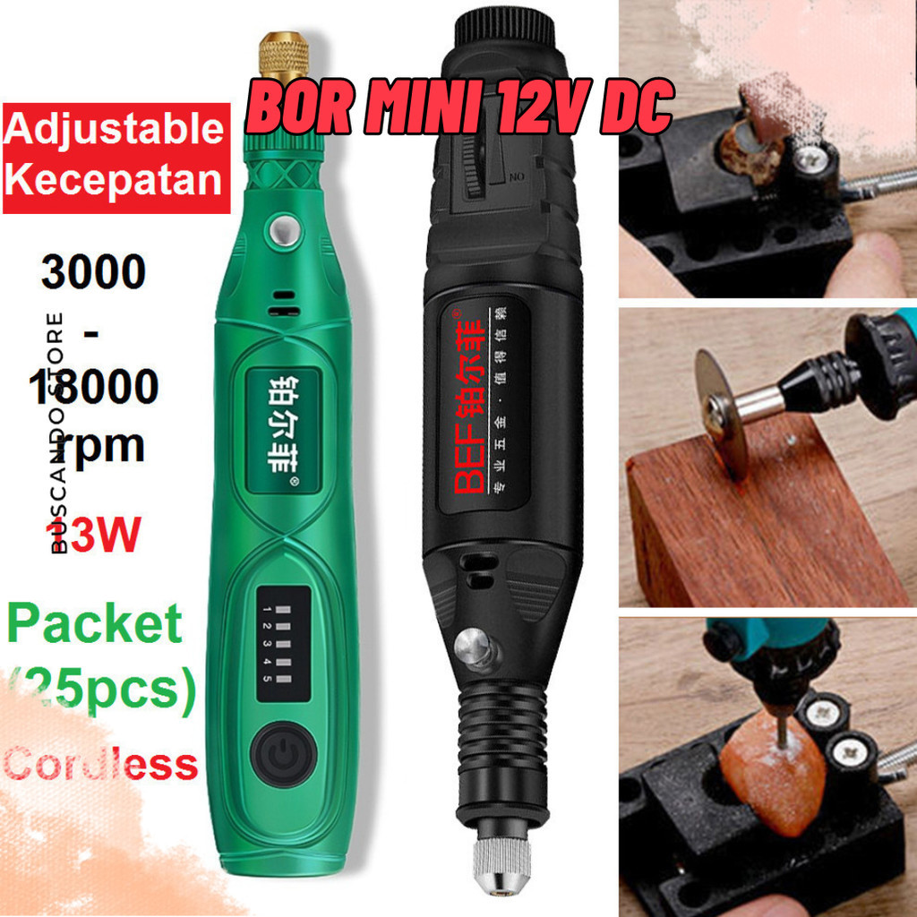 Jual Bor Mini 12V DC RPM Mini Drill Electric Engraver Gerinda Alat Ukir ...