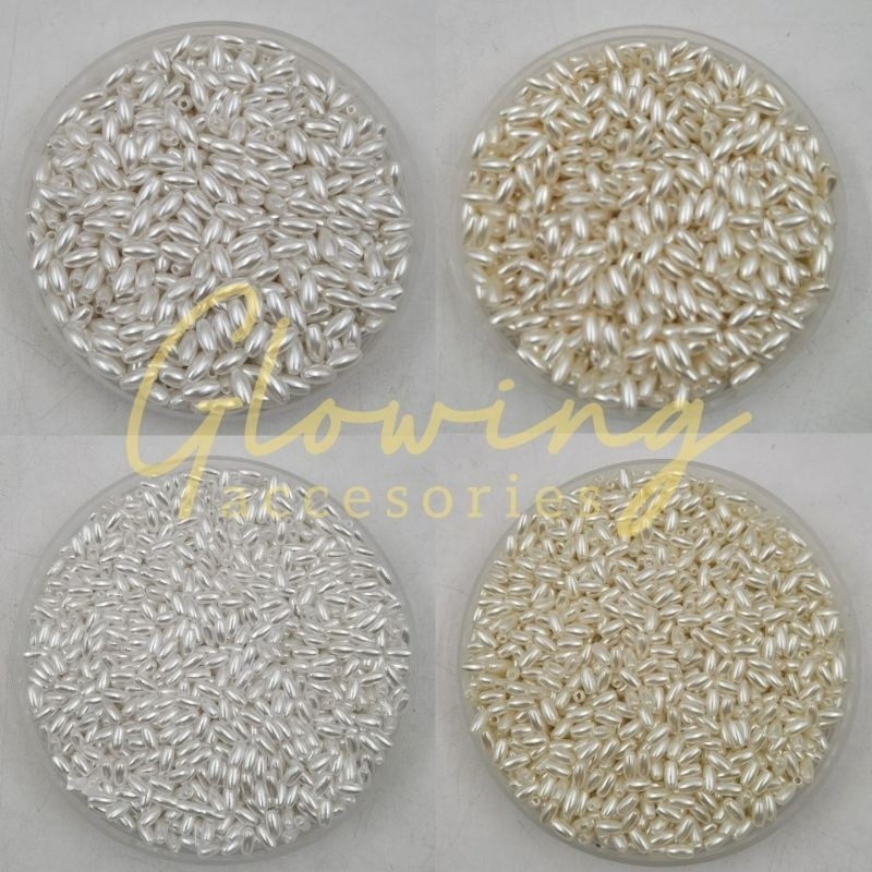 Jual MUTIARA JAHIT MOTIF PADI LANCIP WARNA PUTIH dan BW KUALITAS ...