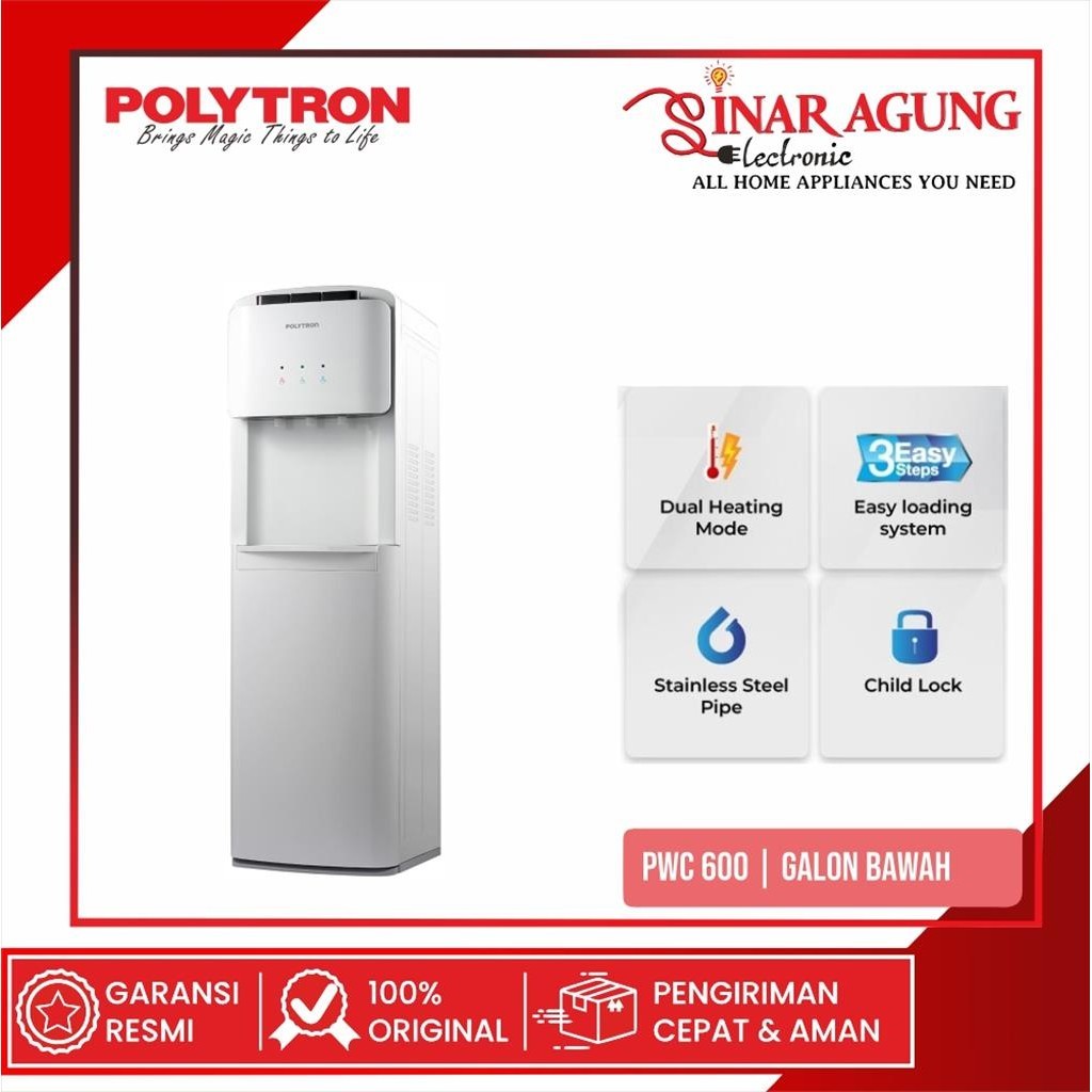 Jual POLYTRON PWC600 / PWC-600 DISPENSER GALON BAWAH - GARANSI RESMI ...
