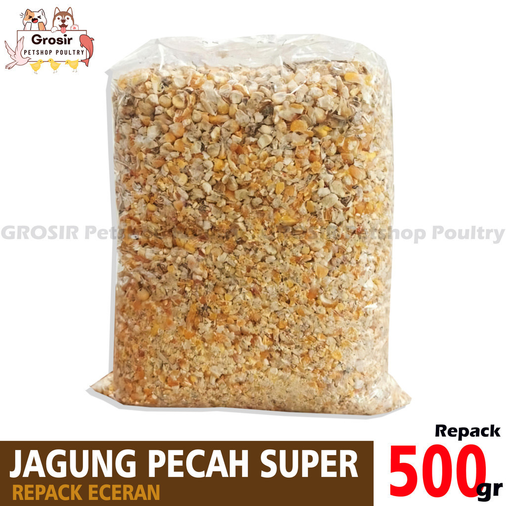 Jual Jagung Pecah Pakan Burung Merpati Burung Dara Berat 500 gram ...
