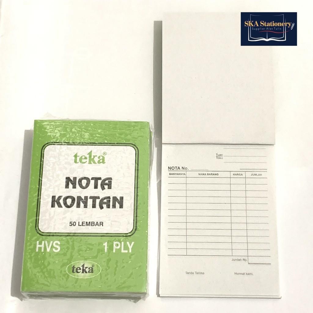Jual Nota Kecil 1 Ply Teka / Nota K1 Teka (Pcs) | Shopee Indonesia
