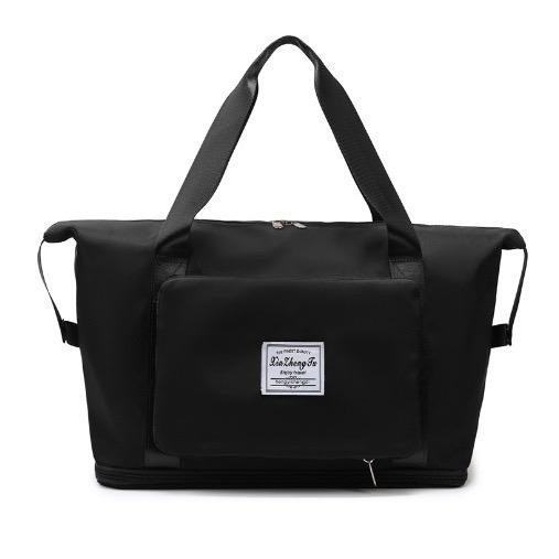 Jual Travel Bag Duffle Bisa Lipat Hitam / Tas Travel Gym Bag Tas ...