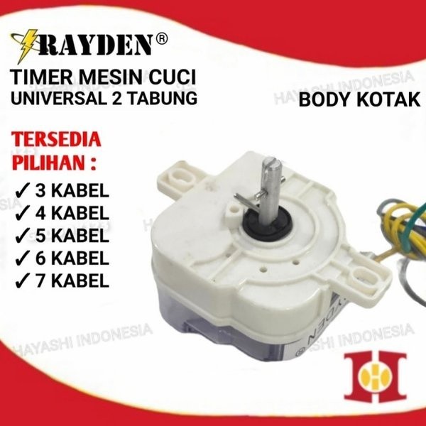 Jual Timer Temer Soket Mesin Cuci Wash 2 Tabung Kabel 3 4 5 6 7 Pin ...