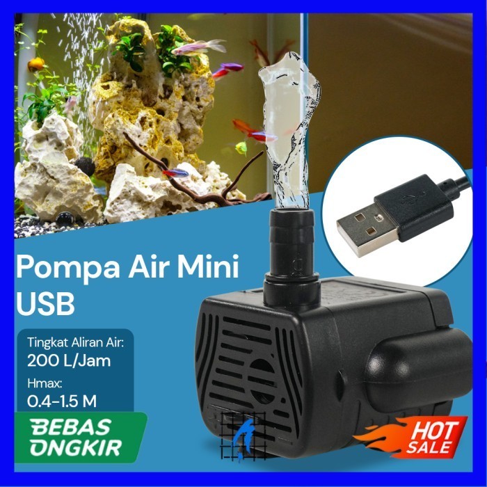 Jual Pompa Air Mini USB Brushless Submersible Aquarium 5V | Shopee ...