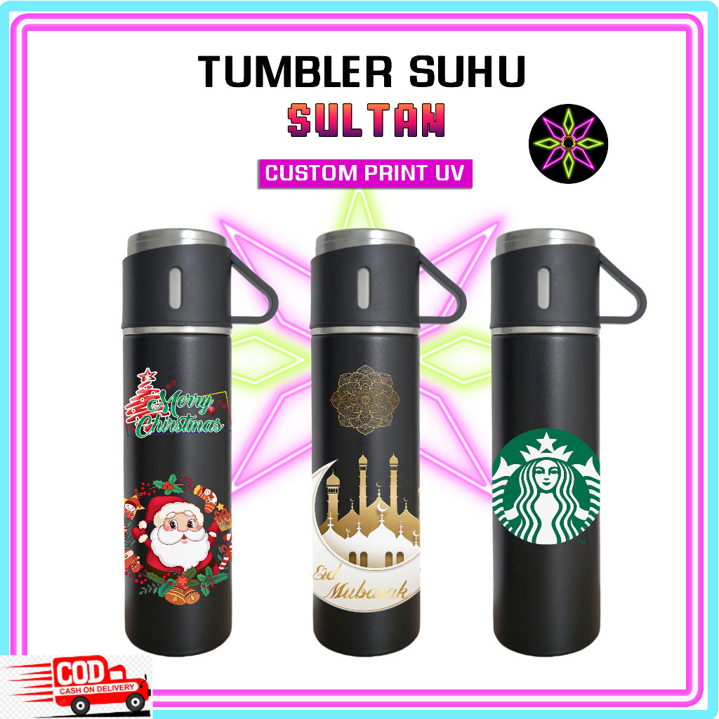 Jual HIKARI PRINT CUSTOM TUMBLER SULTAN TUMBLER VACUUM FLASK GIFT SET ...
