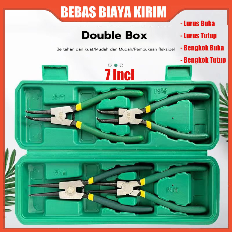 Jual 4 IN 1 7 Inch Set Tang Circlip Bengkok Tang Circlip tang snap ring ...