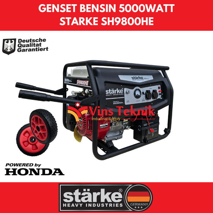 Jual Mesin genset bensin listrik 5000WATT generator set STARKE SH9800HE ...