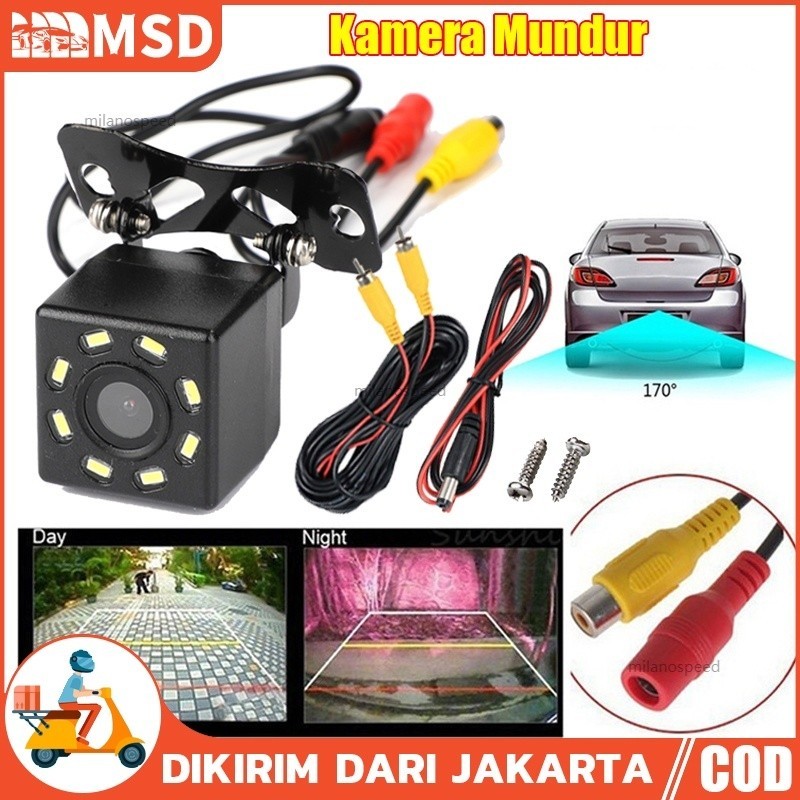 Jual Kamera mundur mobil LED universal LED Car Rearview Camera Nightvision Kamera mundur parkir ...