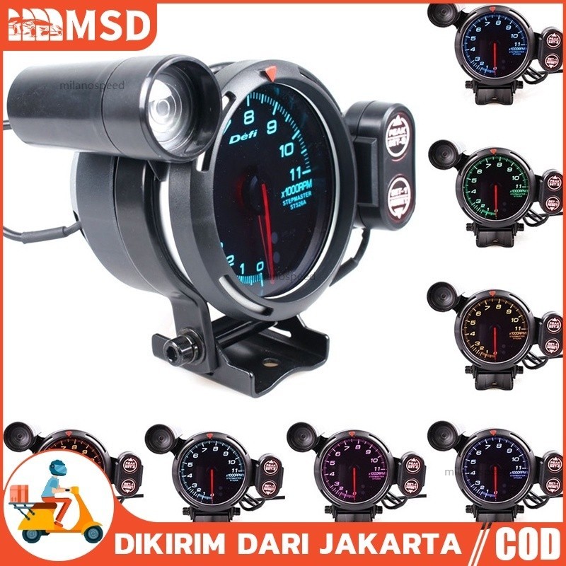 Jual Takometer Defi BF 7 warna 3.15 inci Tachometer RPM Defi BF 7 Warna ...