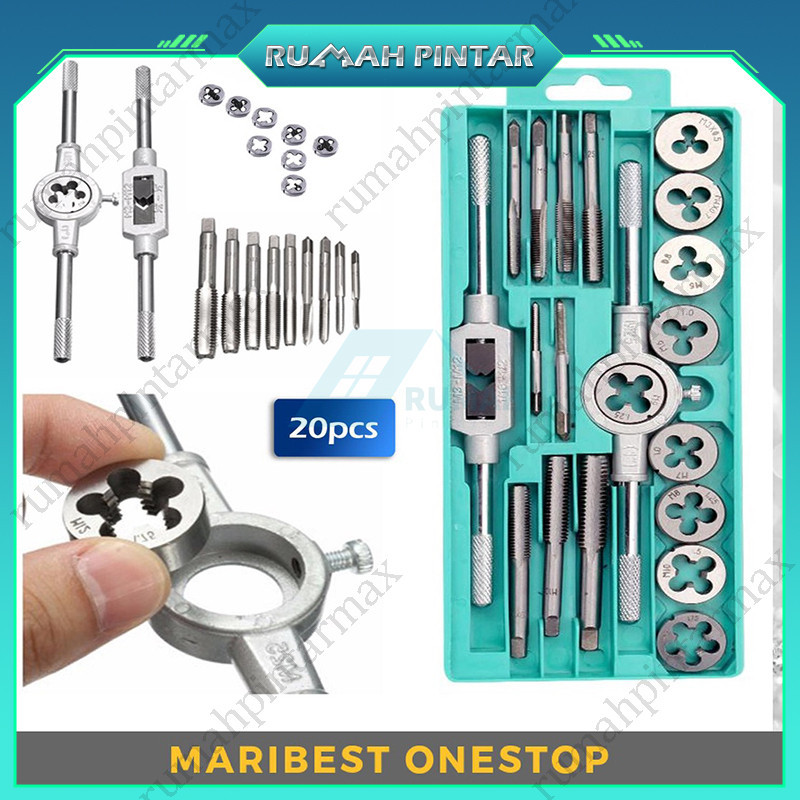 Jual 12 / 20 / 40 Pcs Alat Snai dan Tap Ulir Baut Senai Die Senei M3-12 ...