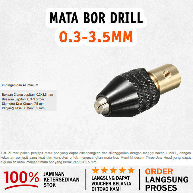 Jual Konektor / Adapter / Kepala Bor Mini Quick Change 0.3-3.5mm dengan ...