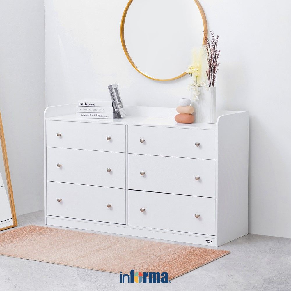Jual Informa Darlyn Kabinet Dengan 6 Laci Penyimpanan - Putih Laci ...