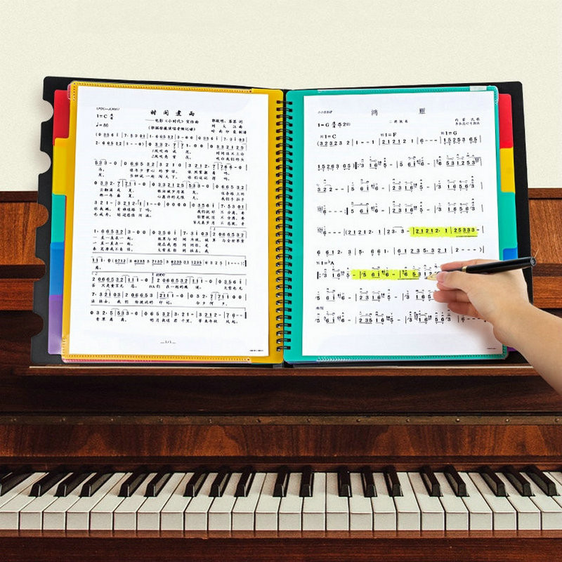 Jual Professional Music Score File Folder A4 Music Sheet Paper Holder ...