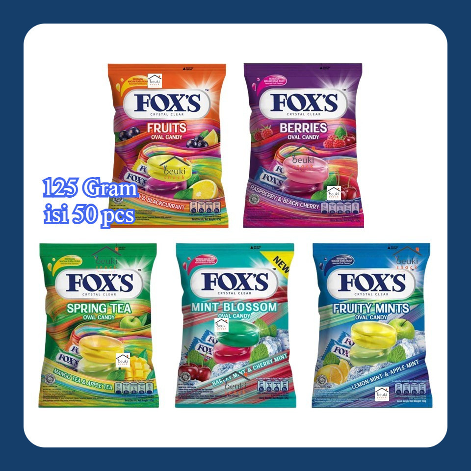 Jual Permen Fox's Oval 125 grm Bening Berbagai Varian Pilih Rasa ...