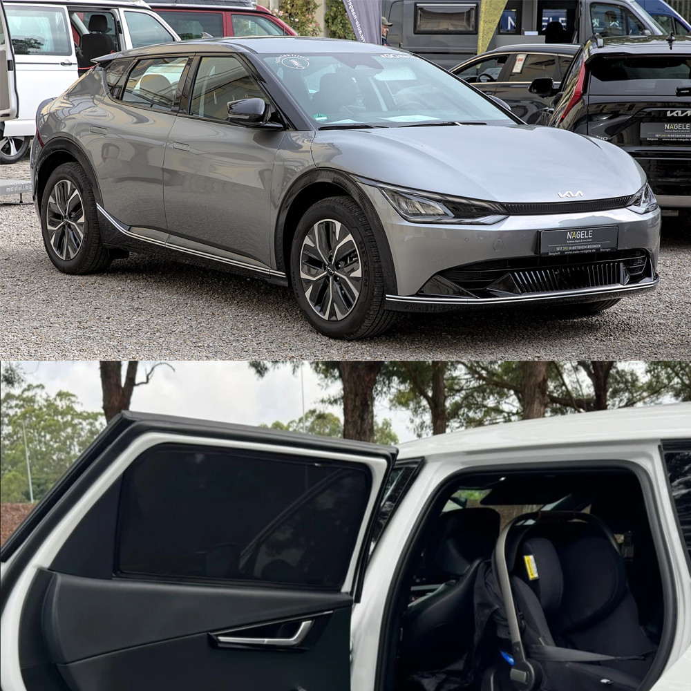 Jual For KIA EV6 CV 2024 2023 2022 Magnetic Car Sunshade Shield Front Windshield Frame Curtain ...