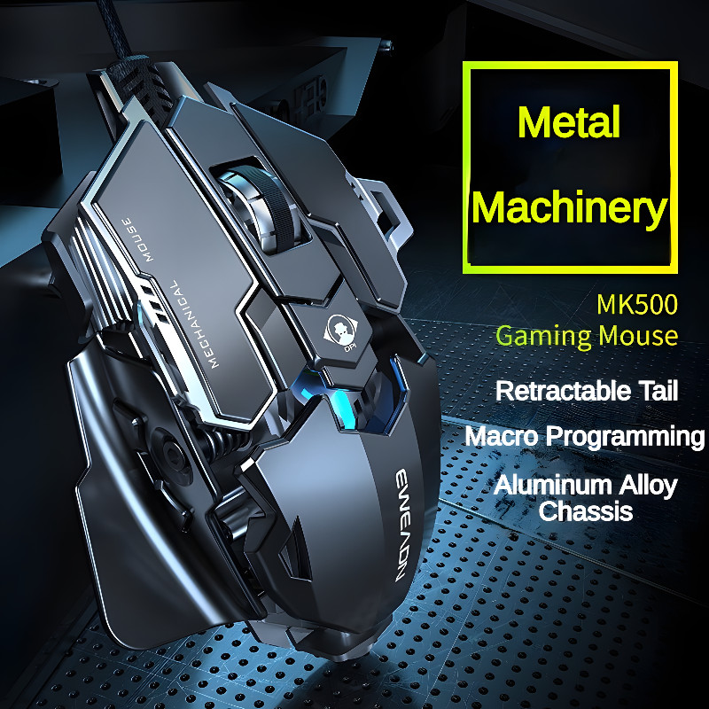 Jual Mouse Gaming Berkabel Mekanis Baru 9 Key Macro Definition 12800 ...