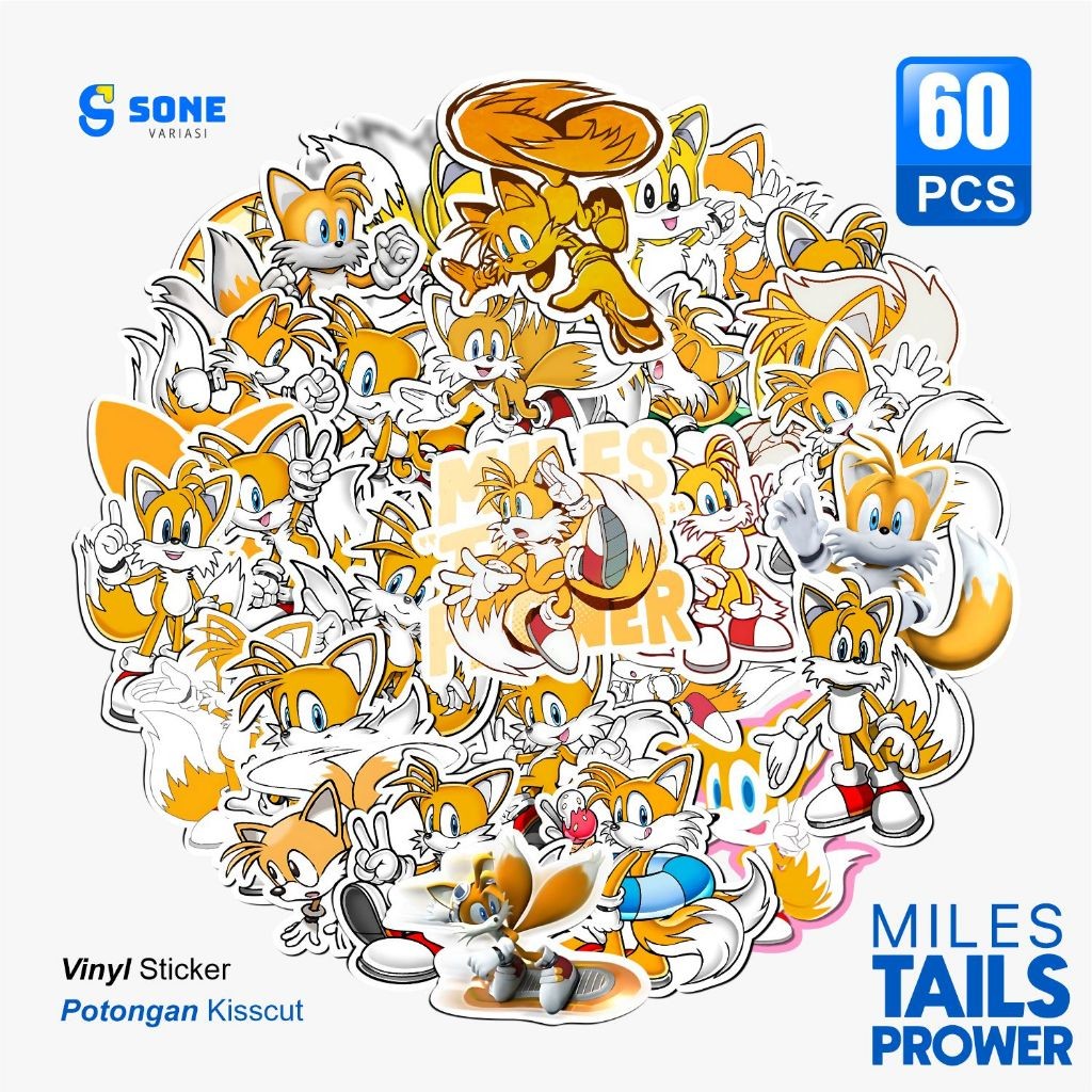 Jual Sticker Miles Tails Prower Aesthetic Paper Vinyl Anti Air ...