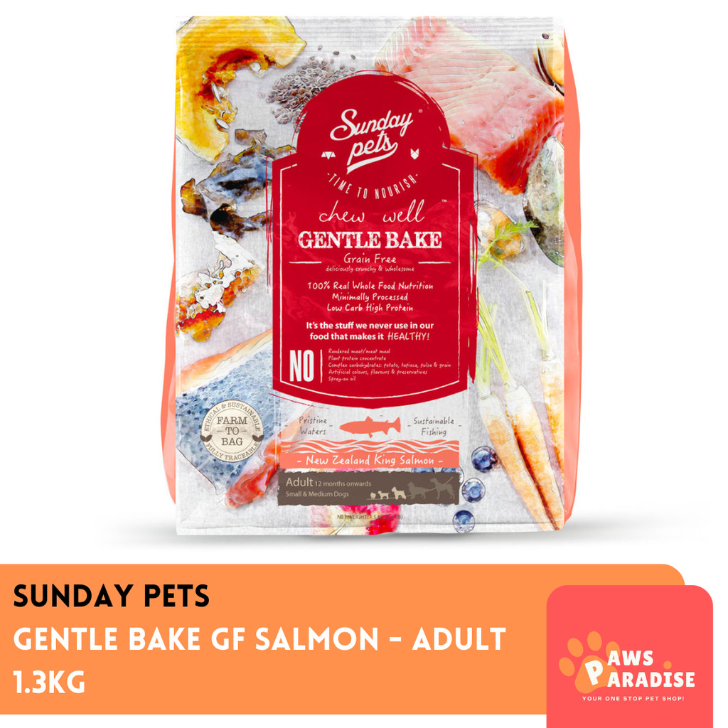 Jual Sunday Pets Gentle Bake Grain Free Salmon Adult Dog Food / Makanan ...
