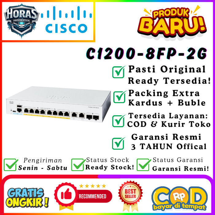 Jual Cisco Catalyst C1200-8FP-2G 8 Port Full PoE 1G SFP Combo Gigabit ...