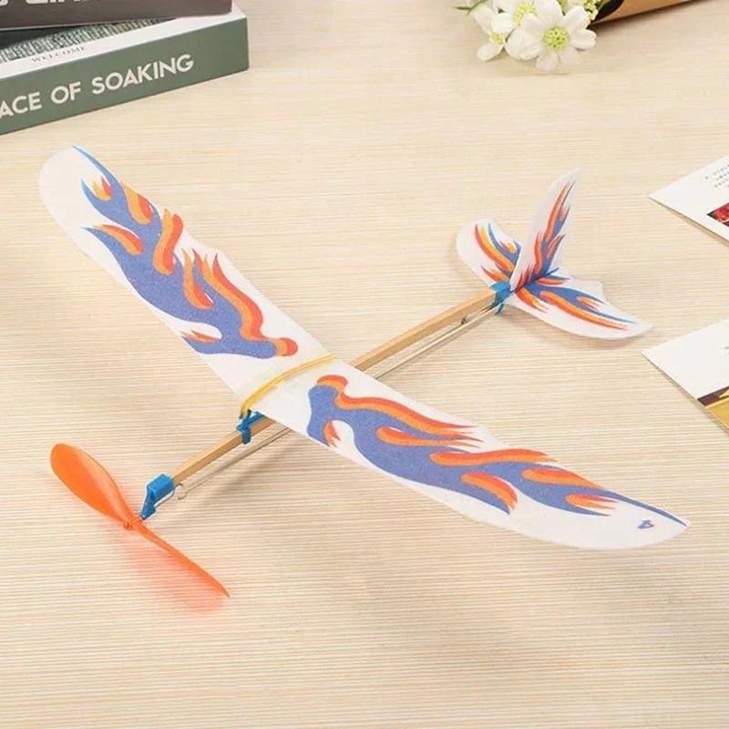 Jual DIY Hand Throw Flying Glider Planes Rubber Powered Glider Airplane ...