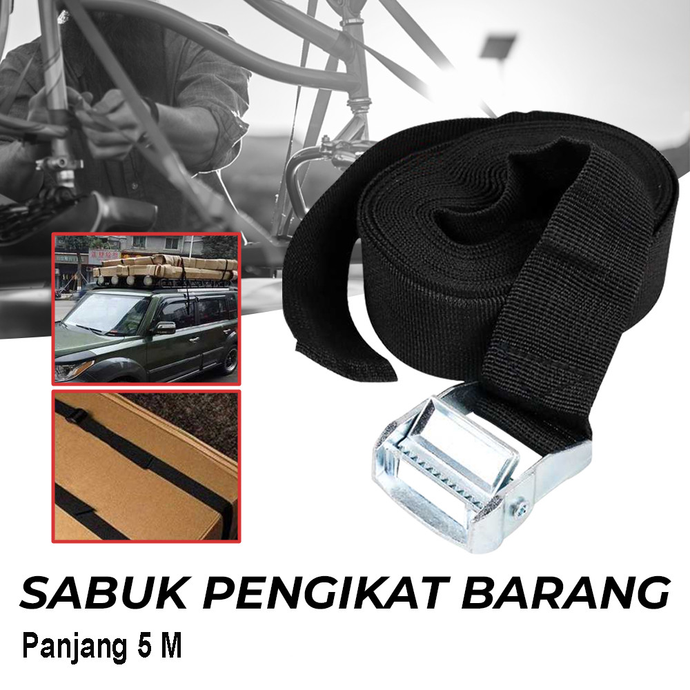 Jual Tali Ikat Strap Pengikat Barang Panjang 5 Meter Tie Down Cargo ...