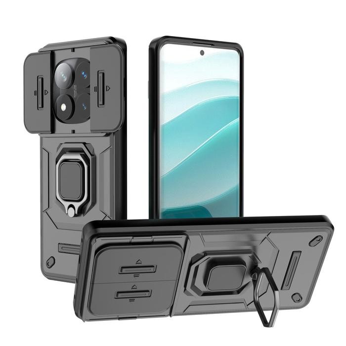 Jual WARRIOR RING STAND CASE POCO X7 / X7 PRO 5G CASE WITH LENS SLIDE ...