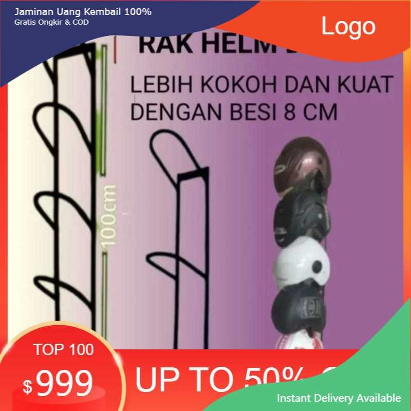 Jual Rak Helm Dinding Raksaya Dengan Kepala dan Kuat 8cm | Shopee Indonesia