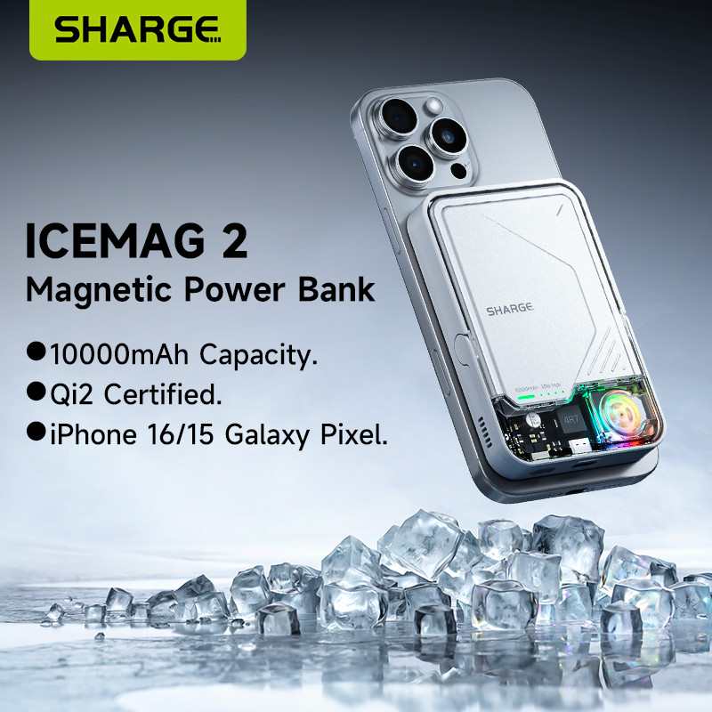 Jual SHARGE ICEMAG 2 Power Bank Active Cooling 10000mAh Magnetic ...