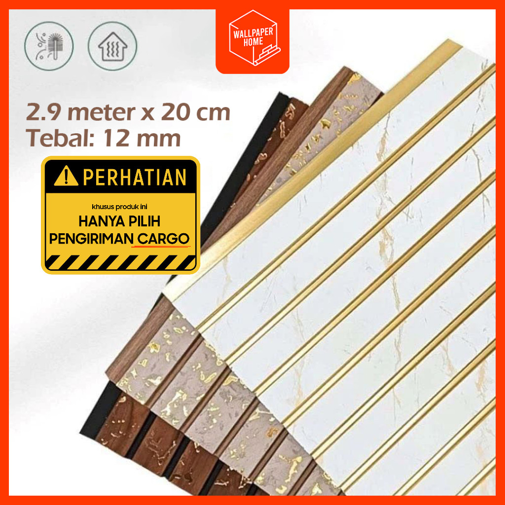 Jual Woodpanel Dekorasi Rumah Mewah Wallpanel 200x12mm 2.9Meter Composite Echo Wood / Wood Panel ...