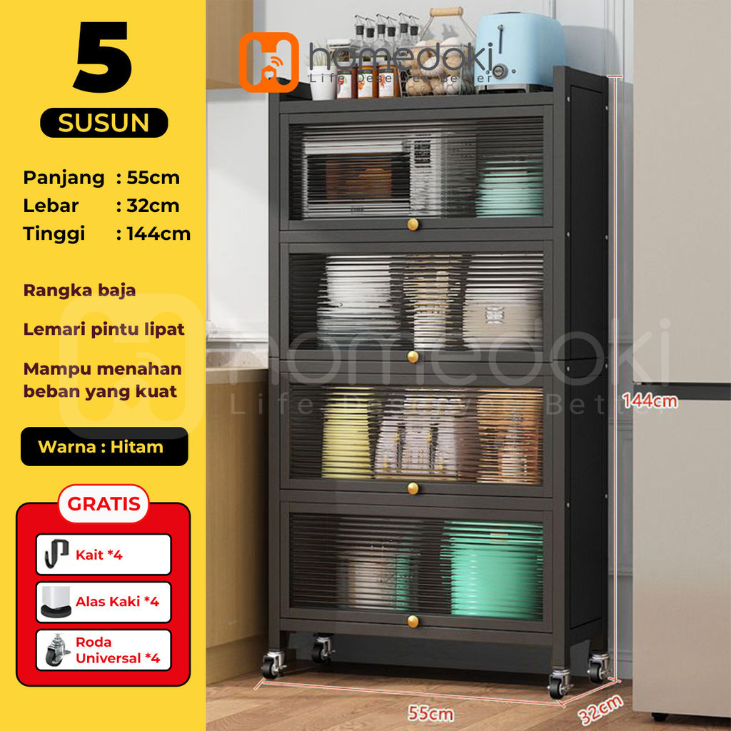 Jual Homedoki Rak Piring Tertutup / Rak Susun Serbaguna /Rak Dapur ...
