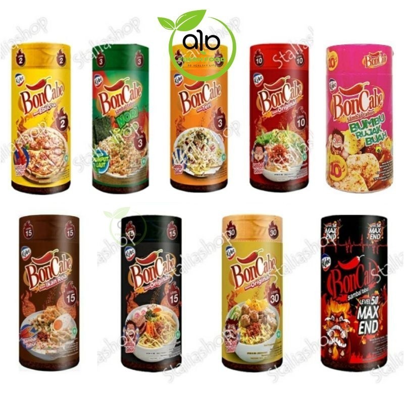 Jual Bubuk Boncabe level 3 10 15 30 50 Max End Bon Cabe Bumbu Rujak ...