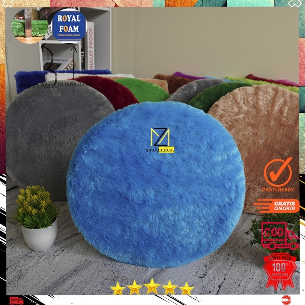 Jual Alas duduk NON ANTI SELIP bantal duduk Super Empuk Diameter 40Cm ...