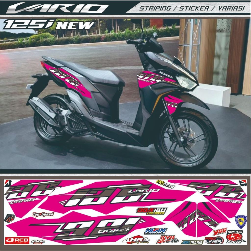 Jual STIKER STRIPING VARIASI MOTOR HONDA VARIO LEW NEW GEN 2 MOTIF ...