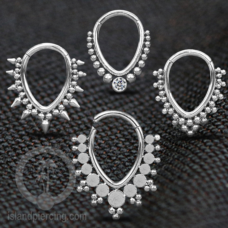 Jual Hinged Clicker Earring Stainless Piercing Tragus Anting Labret ...