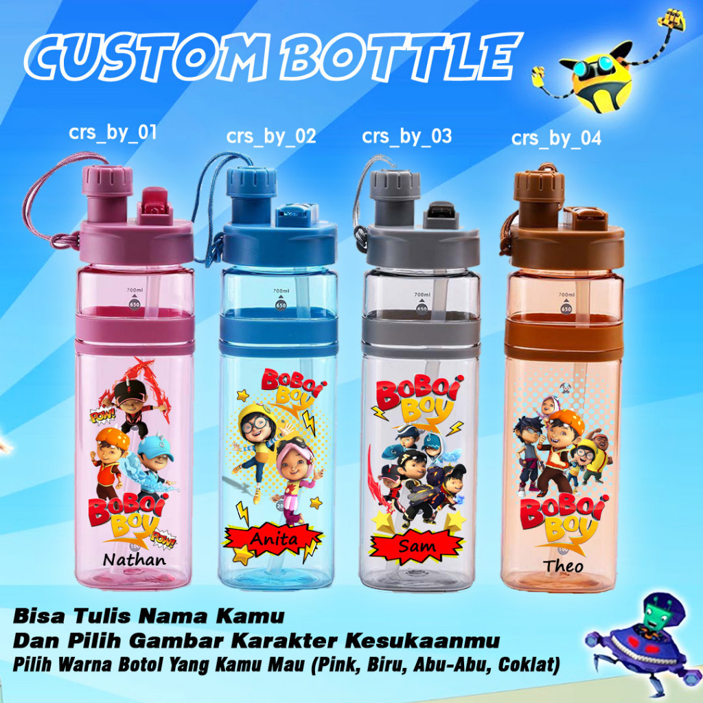 Jual BOTOL MINUM CUSTOM 2 IN 1 DESAIN KARTUN SUPER HERO PAHLAWAN BOBOI/B O Y | Shopee Indonesia