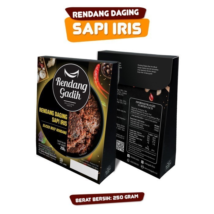 Jual Rendang Gadih - Rendang Daging Sapi Iris - Rendang Instan - Spicy ...