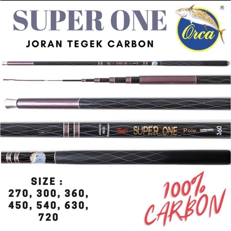 Jual Joran Tegek Carbon Orca Super One 270 300 360 450 Action Medium ...